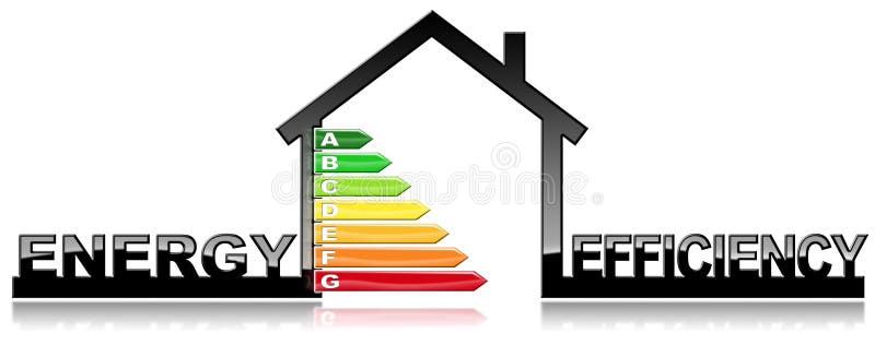 Energy Efficiency - Symbol in the Shape of House Stock Illustration ...