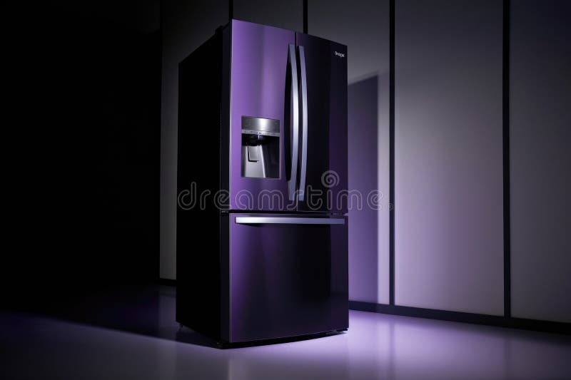 Energy-efficient Fridge with Led Lighting and Sleek Design Stock ...