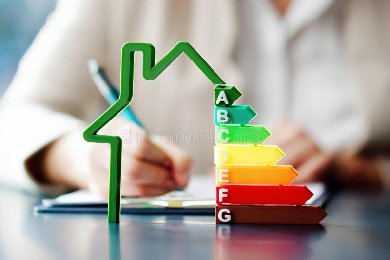 Energy Efficient House Audit Using Calculator Stock Image - Image of ...