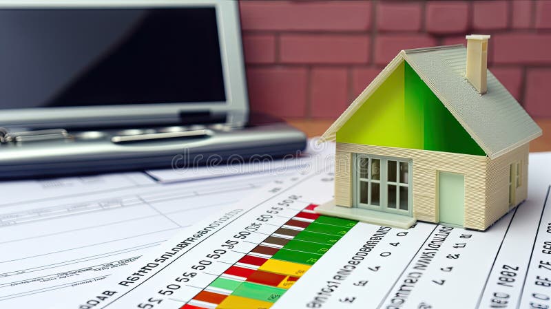 Energy Efficient House Building Rate Stock Image - Image of technology ...