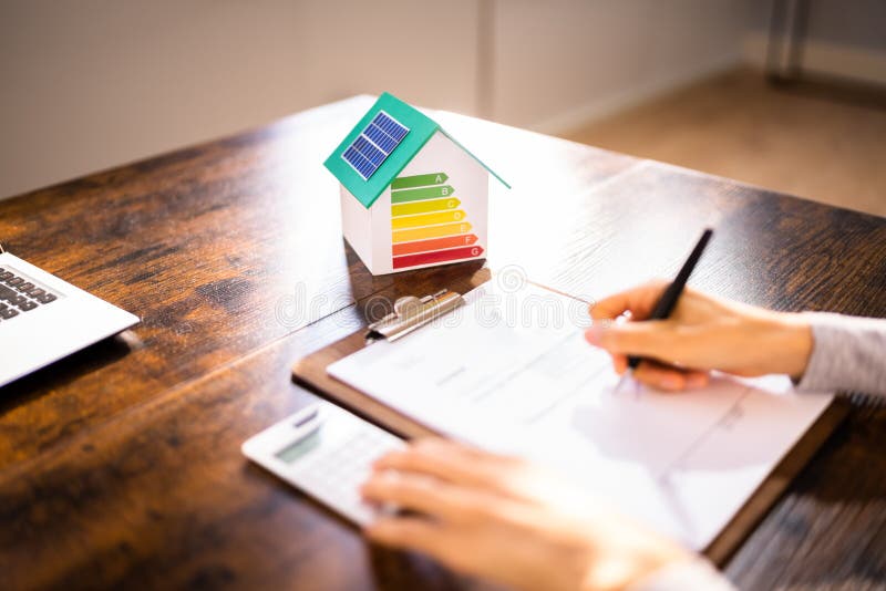 Energy Efficient House Calculator Stock Photo - Image of calculator ...