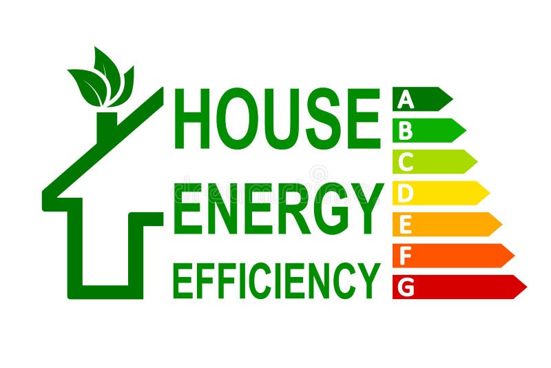 Energy Efficient House Concept with Classification Graph Sign, Home ... Energy Efficient House Concept with Classification Graph Sign, Home ...