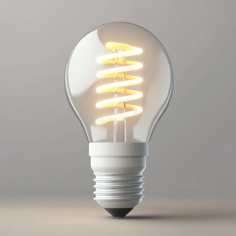 Energy-efficient Led Light Bulb with Spiral Filament Design on Minimal ...