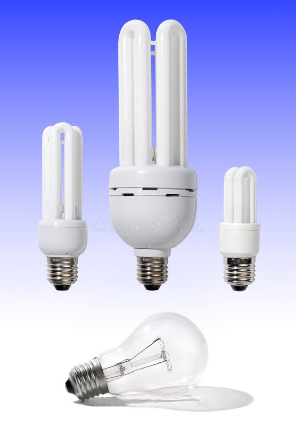 Energy Efficient Light Bulbs Stock Photo - Image of economical, bulbs ...