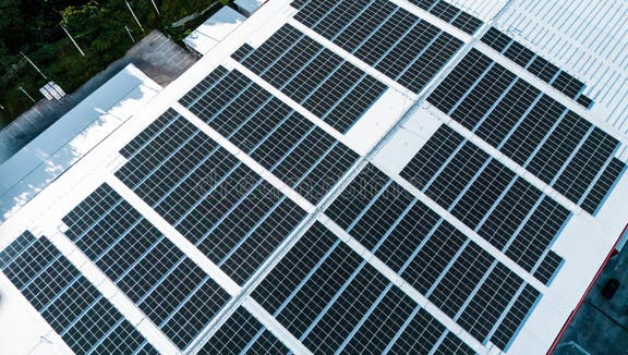 Energy Efficient Rooftop with Multiple Solar Panels Installed on a ...