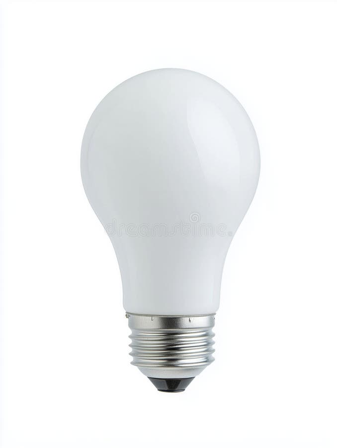 Energy-efficient Standard Light Bulb Isolated on White Background Stock ...