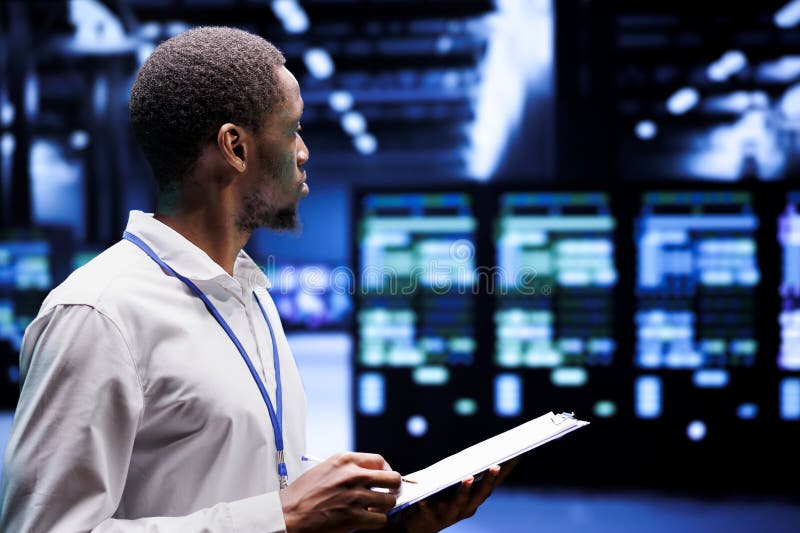 Energy Efficient Supercomputers Hub Stock Image Image Of Rows