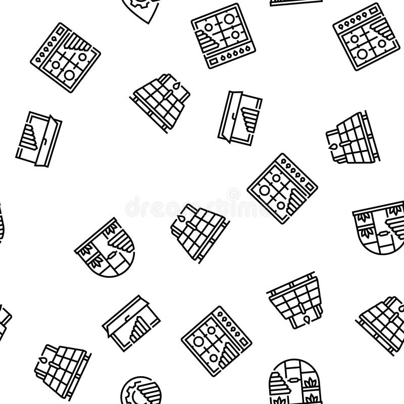 Energy Efficient Technology Green Seamless Pattern Vector Stock ...