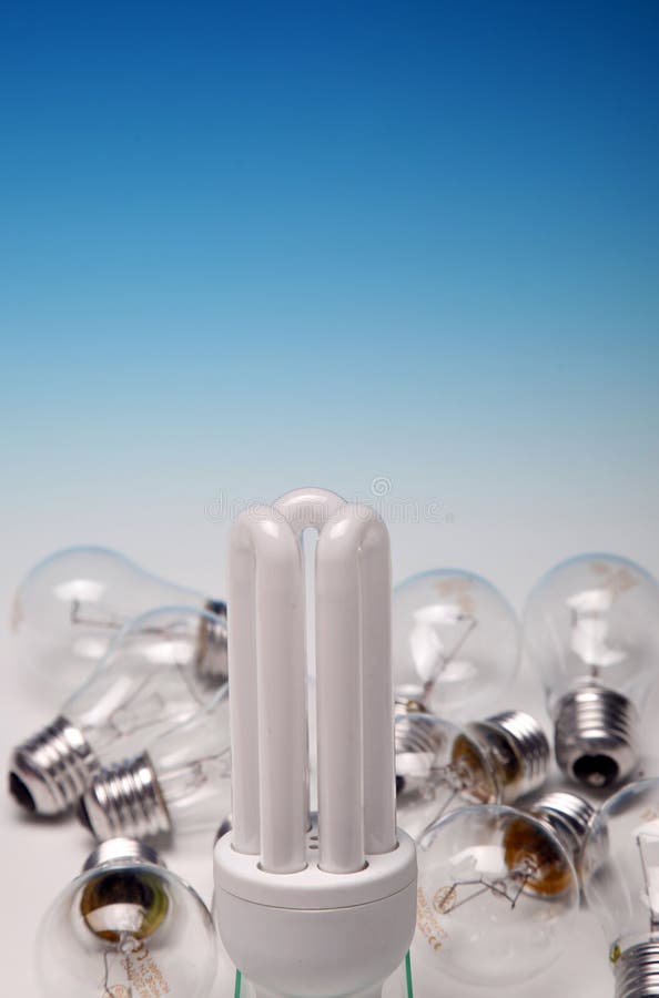 Energy-efficient Vs Normal Light Bulbs Stock Image - Image of fantastic ...
