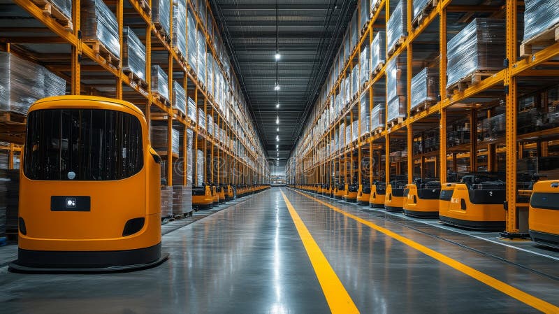 Energy-efficient Warehouse with Automated Systems and Organized Storage ...