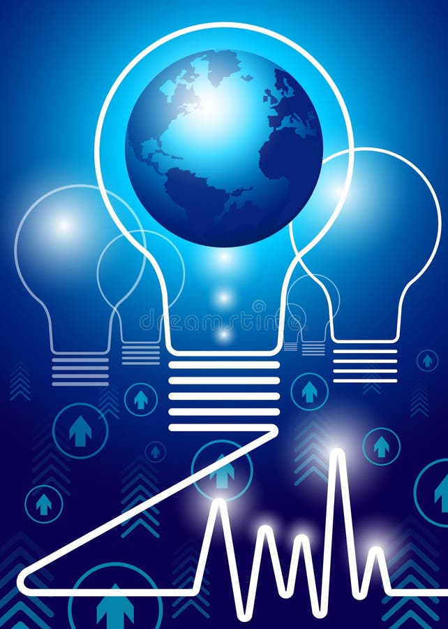 Energy electric for world stock vector. Illustration of blue - 73420739