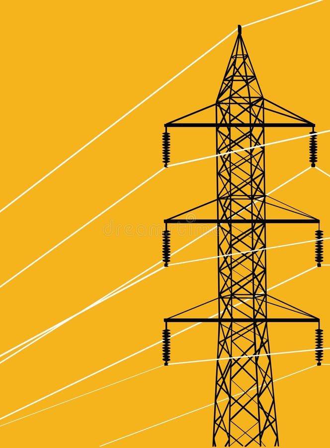 Energy Electrical Pylon Vector Stock Vector - Illustration of grid ...