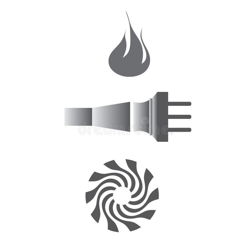 Energy elements stock vector. Illustration of coal, electric - 15813300