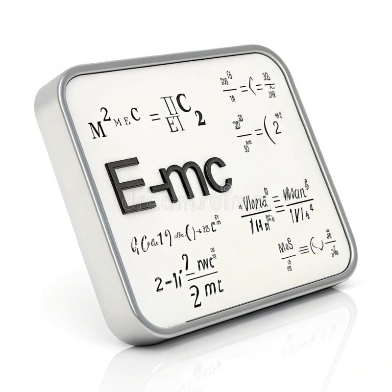 Energy Equation 3D Icon Isolated on White Background Stock Illustration ...