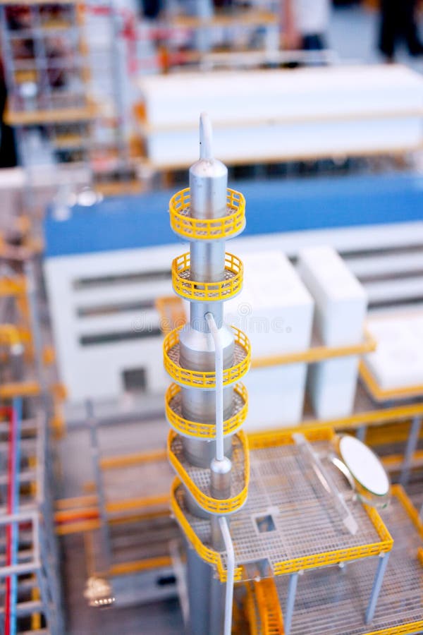 Energy Factory Production Line Building Models Stock Photo - Image of ...