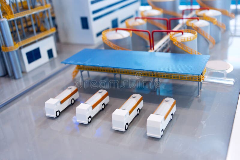 Energy Factory Production Line Building Models Stock Photo - Image of ...