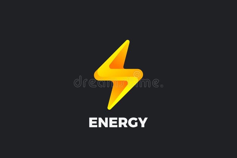 Energy Flash Lightning Bolt Logo Design Vector Template. Power Battery ...