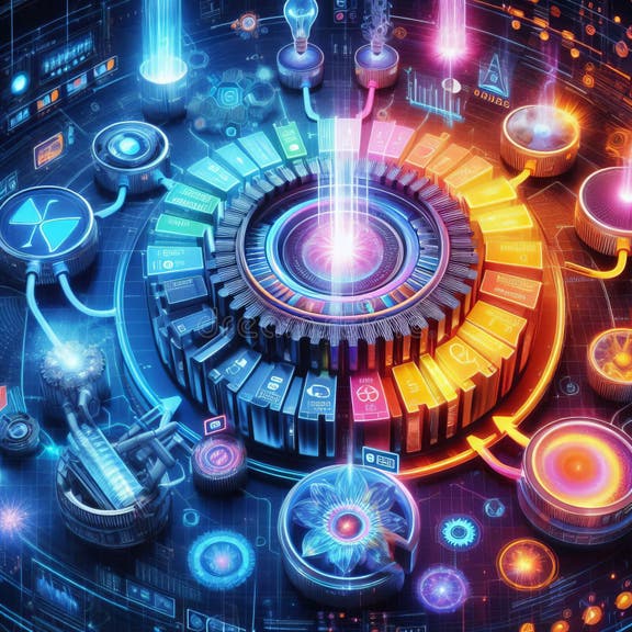 Energy Flow Charts Visualizations of Energy Transfer and Convers Stock Illustration ...