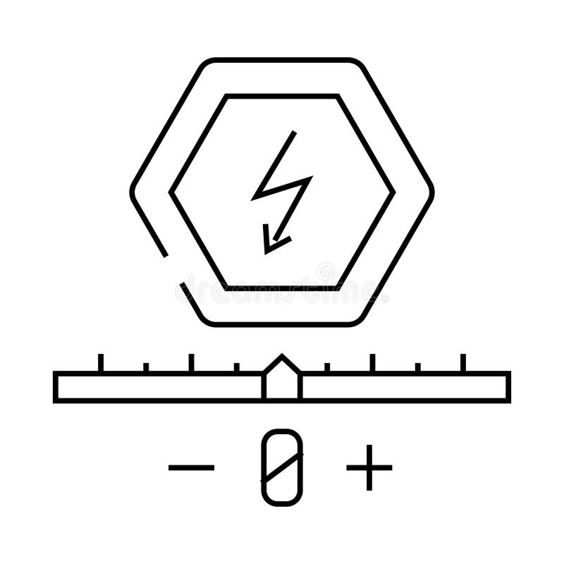 Energy Flow Control Electric Line Icon Vector Illustration Stock ...