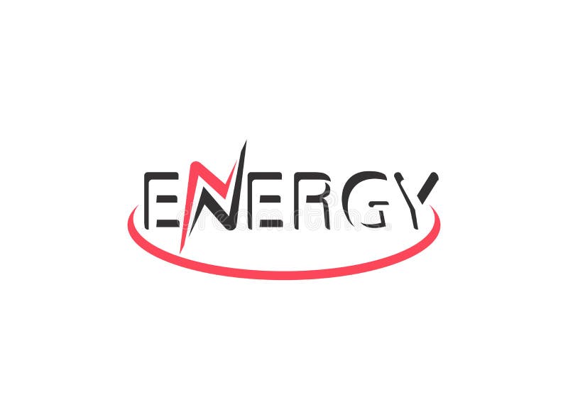 Energy Font Logo Design. Energy Text Logotype Stock Illustration ...