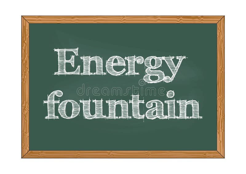 Energy Fountain Chalkboard Notice Vector Illustration Stock Vector ...