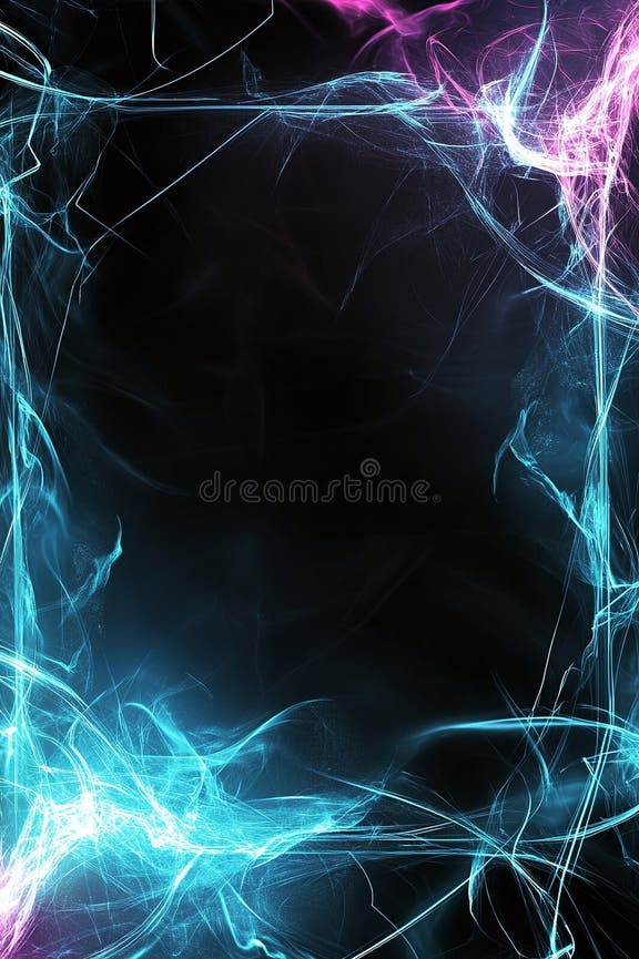 Energy Frame with Plasma Effect Stock Illustration - Illustration of ...