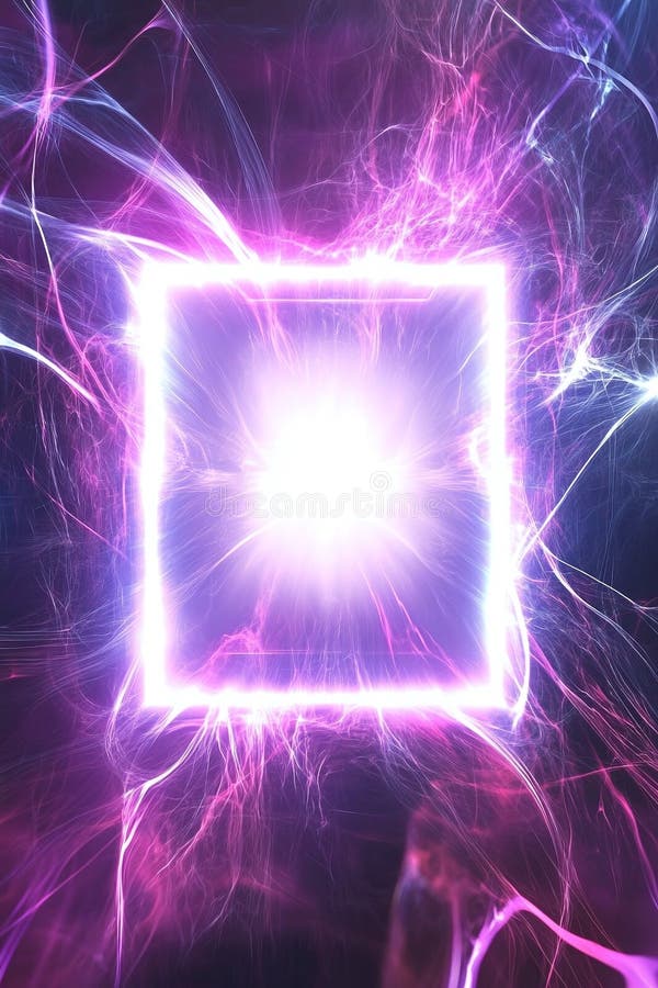 Energy Frame with Plasma Effect Stock Illustration - Illustration of ...