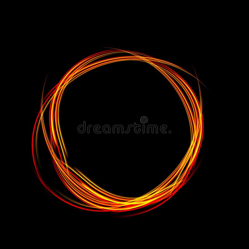 Energy Frame. Shining Circle Banner. Magic Light Neon Energy Circle ...