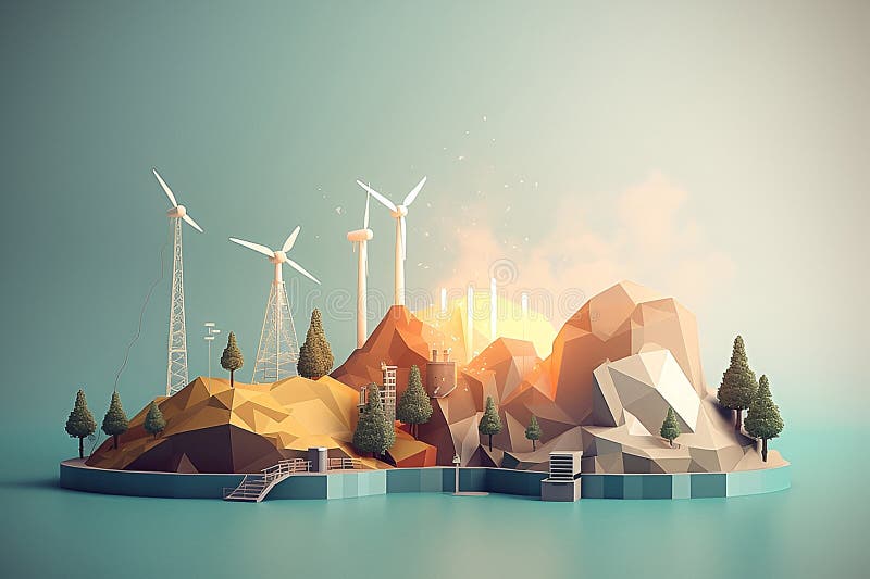 Energy Future Sources Concept. Energy Supply. Generative AI Stock ...