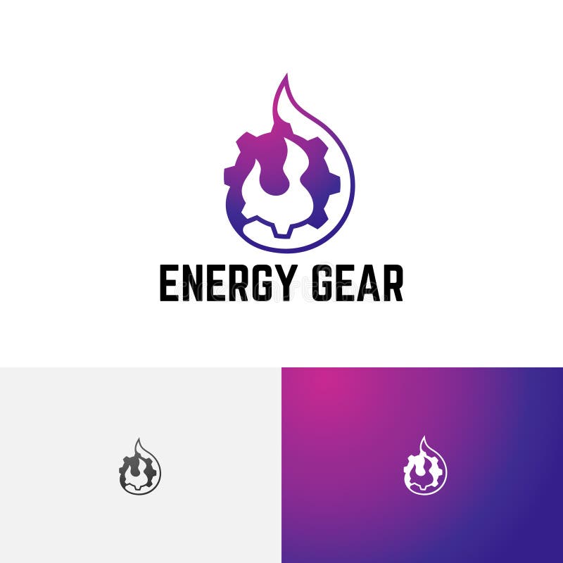 Energy Gear Hot Fire Flame Industry Logo Stock Vector - Illustration of ...