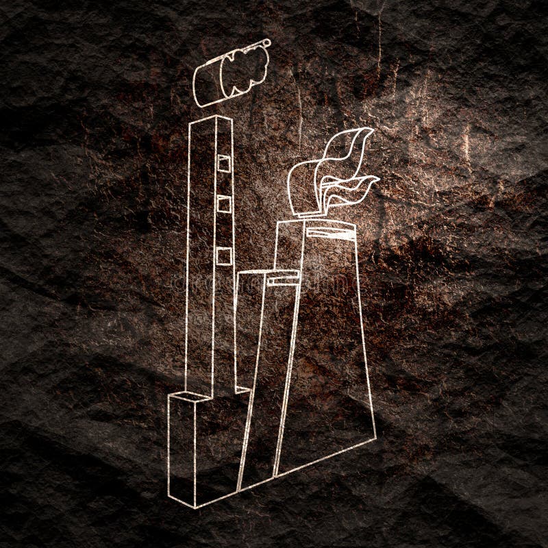 Energy Generation Atom Station Stock Illustration - Illustration of ...