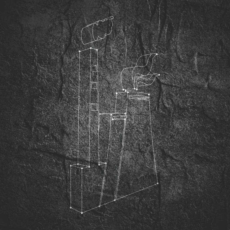 Energy Generation Atom Station Stock Illustration - Illustration of ...