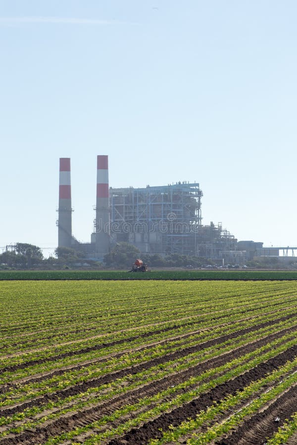 Energy Generation Plant Behind Farm Stock Image - Image of orientation ...