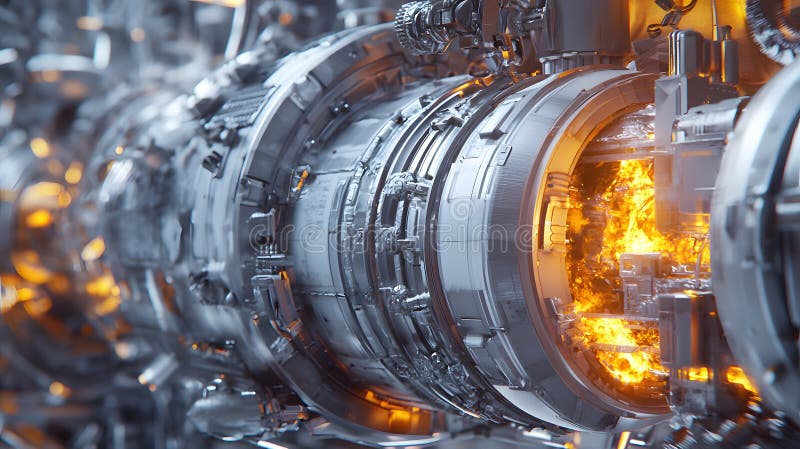 Energy Generation Process Industrial Facility 3d Render High-tech ...