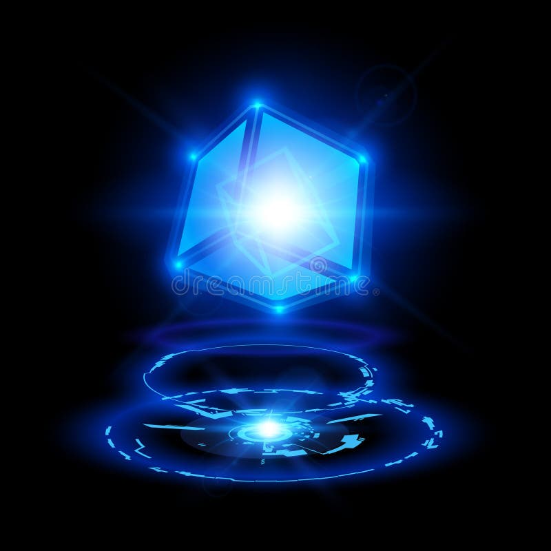 Neon Cube Projection Stock Illustrations – 133 Neon Cube Projection ...
