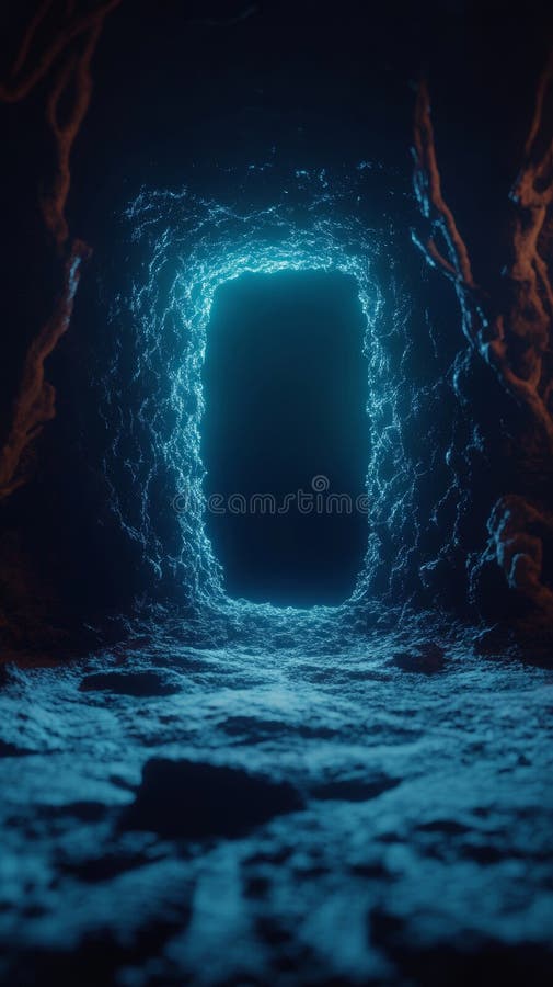 Energy from a Glowing Core, Digital Space, Abstract Art, Tech ...