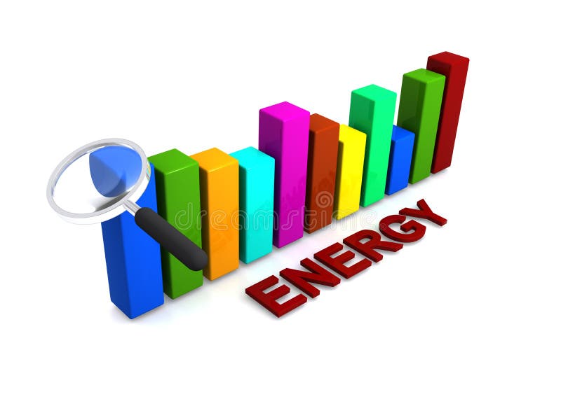 Energy and graph on white stock illustration. Illustration of radio ...