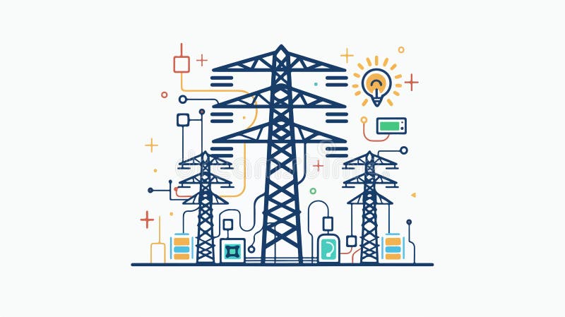Energy Grid Icon for Power and Energy Industry Professionals Stock ...