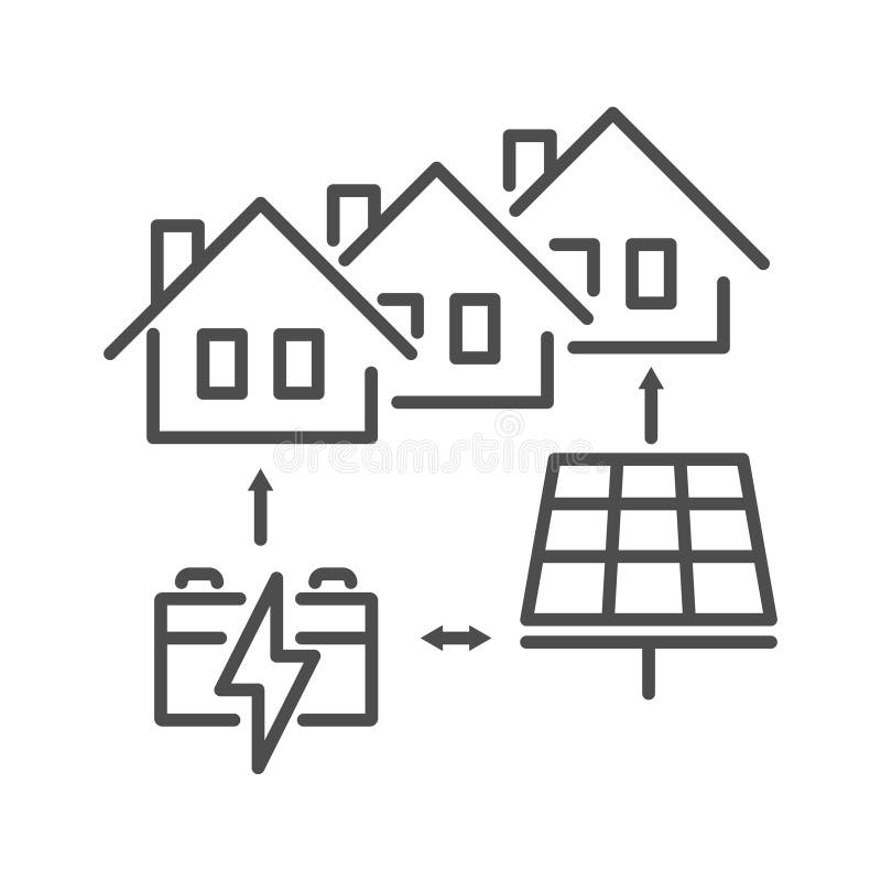 Energy Grid Icon for Smart Power Technology and Electric Solutions ...