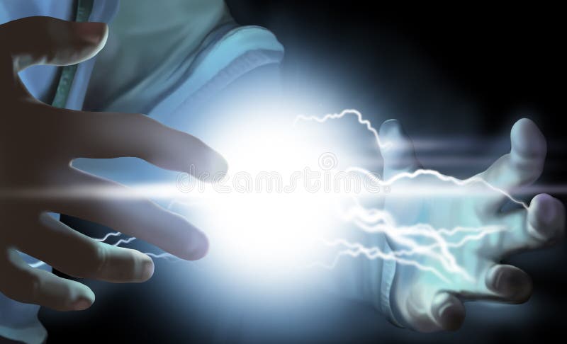 Fingers energy stock illustration. Illustration of mystic - 24171408