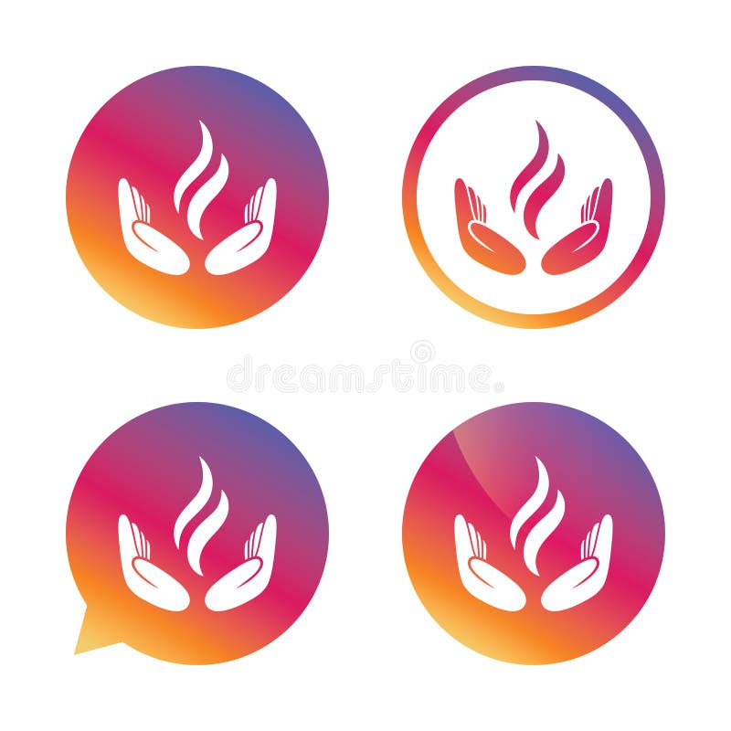 Energy Hands Sign Icon. Power from Hands Symbol Stock Vector ...