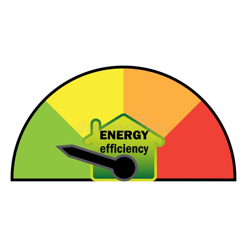 Energy House Arrow. House Heating. House Efficiency Scale. Vector ...