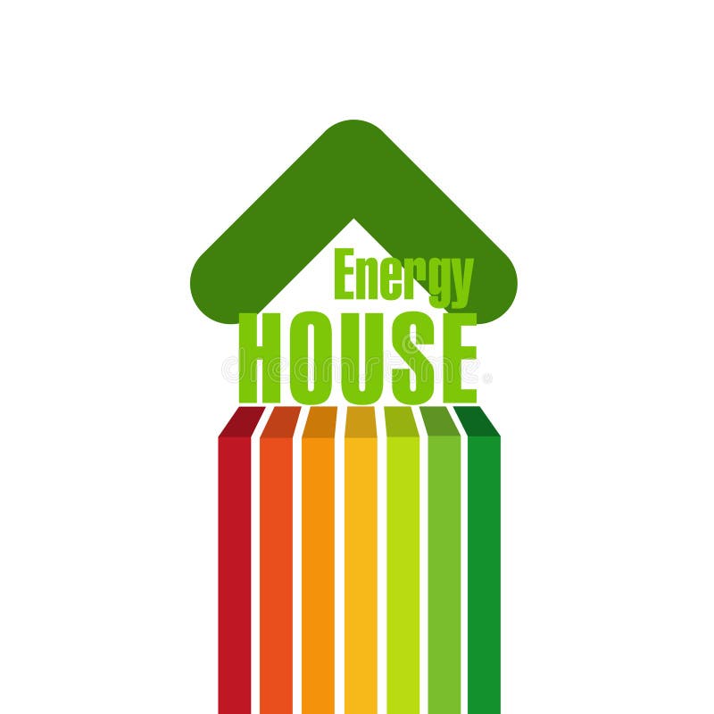 Energy House. Energy Chart. 3d Vector Illustration. Chart Concept Stock ...