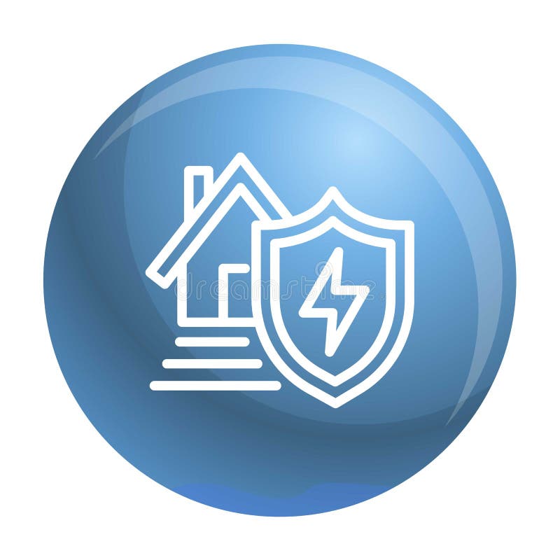 Energy House Protect Icon, Outline Style Stock Vector - Illustration of ...