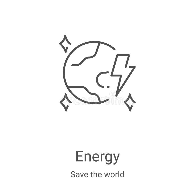 Save Energy Icon Vector from Save the World Collection. Thin Line Save ...