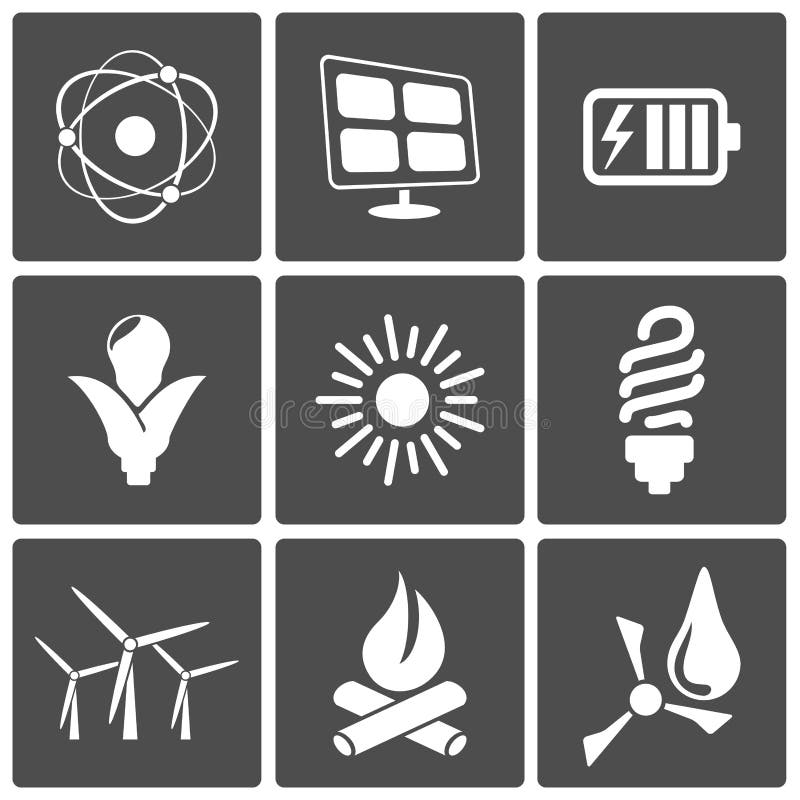 Energy icons stock vector. Illustration of symbol, icon - 28896390