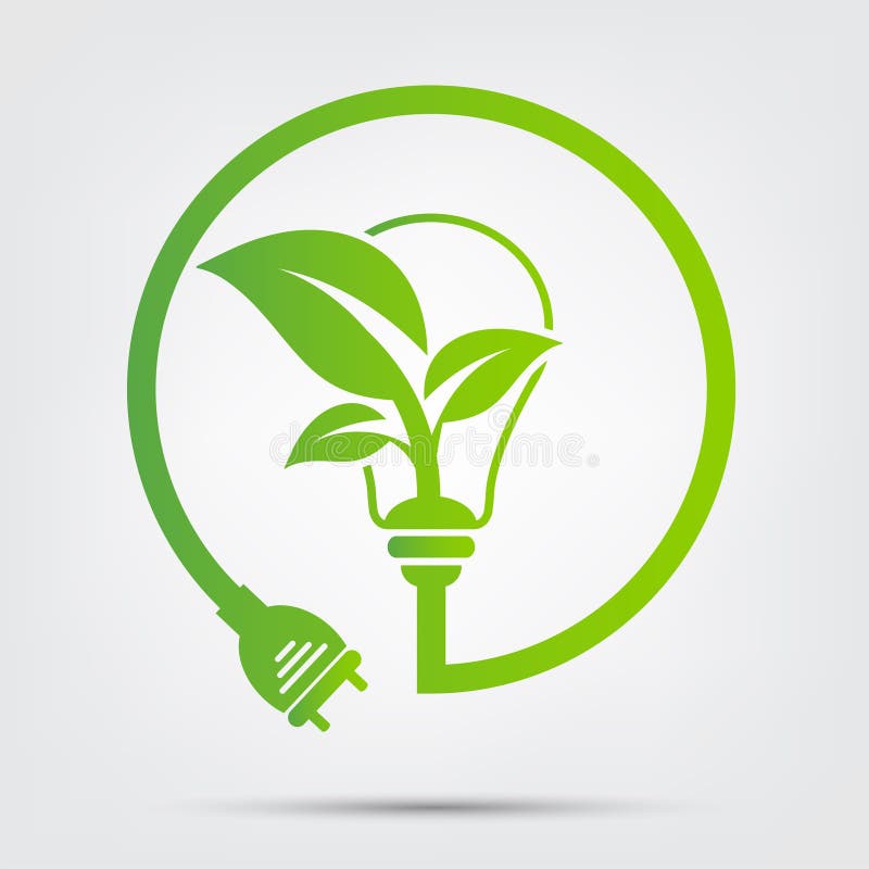 Energy Ideas Save the World Concept Power Plug Green Ecology Stock ...