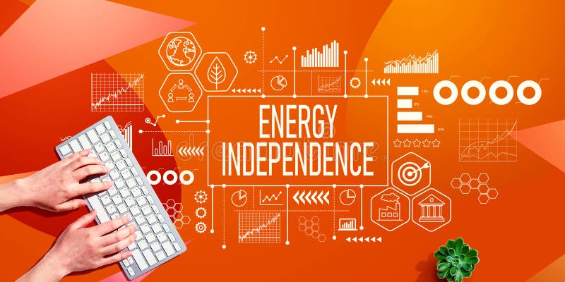 Energy Independence Concept with Person Using Computer Keyboard Stock ... Energy Independence Concept with Person Using Computer Keyboard Stock ...