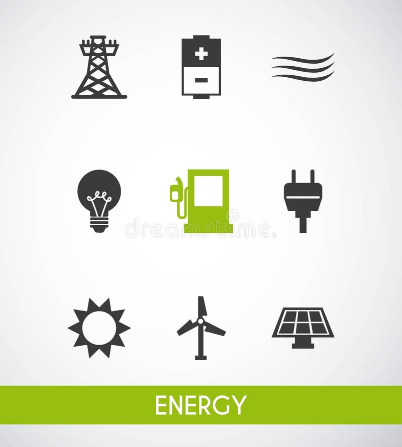 Energy Industry Concept Icon Stock Vector - Illustration of equipment ...