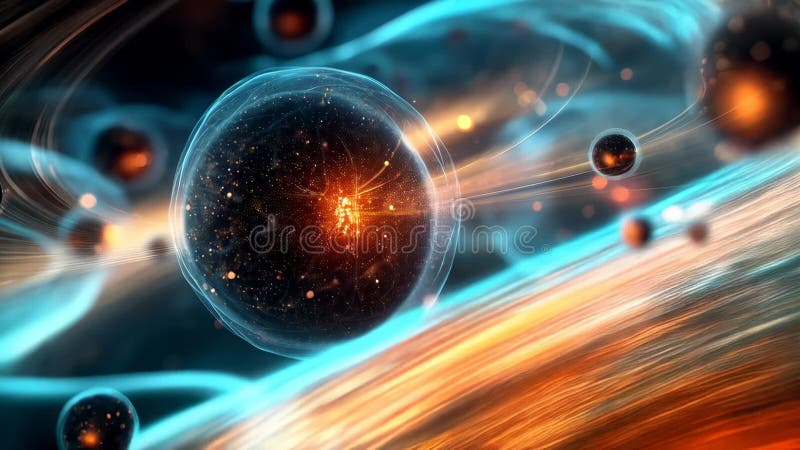 Atomic Particle Energy Interaction Stock Video - Video of radiation ...